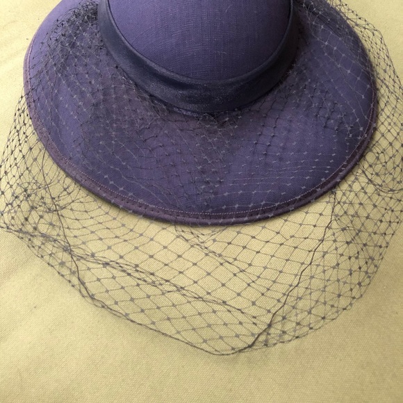 Accessories | Vintage Navy Blue Oval Fishnet Veil Hat | Poshmark